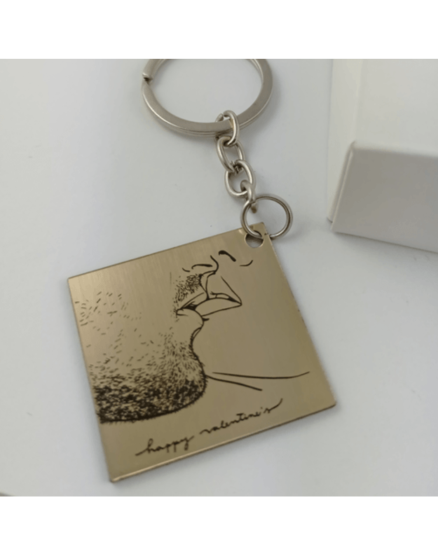 Graviruotas raktų pakabukas auksinis SUPERMAN | Pimpim.lt