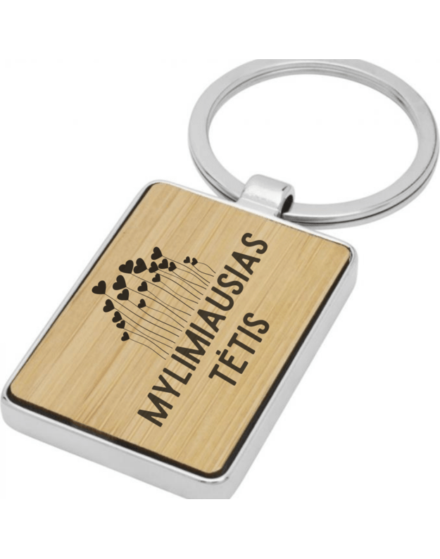 Raktų pakabukas tėčiui - mylimiausias tėtis. Metalinis, stačiakampis ...